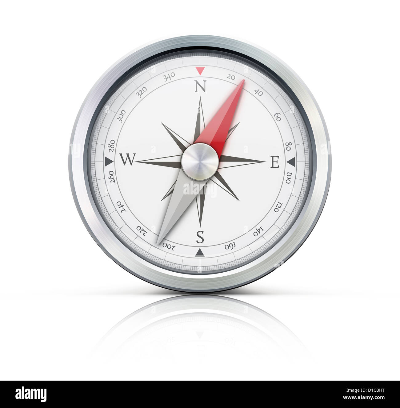 highly detailed compass isolated on a white background Stock Photo - Alamy
