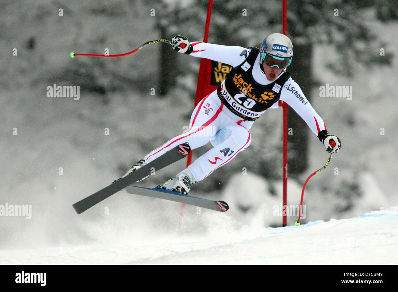 15.12.2012. Val Gardena, Italy. Florian Scheiber (AUT) in action during ...
