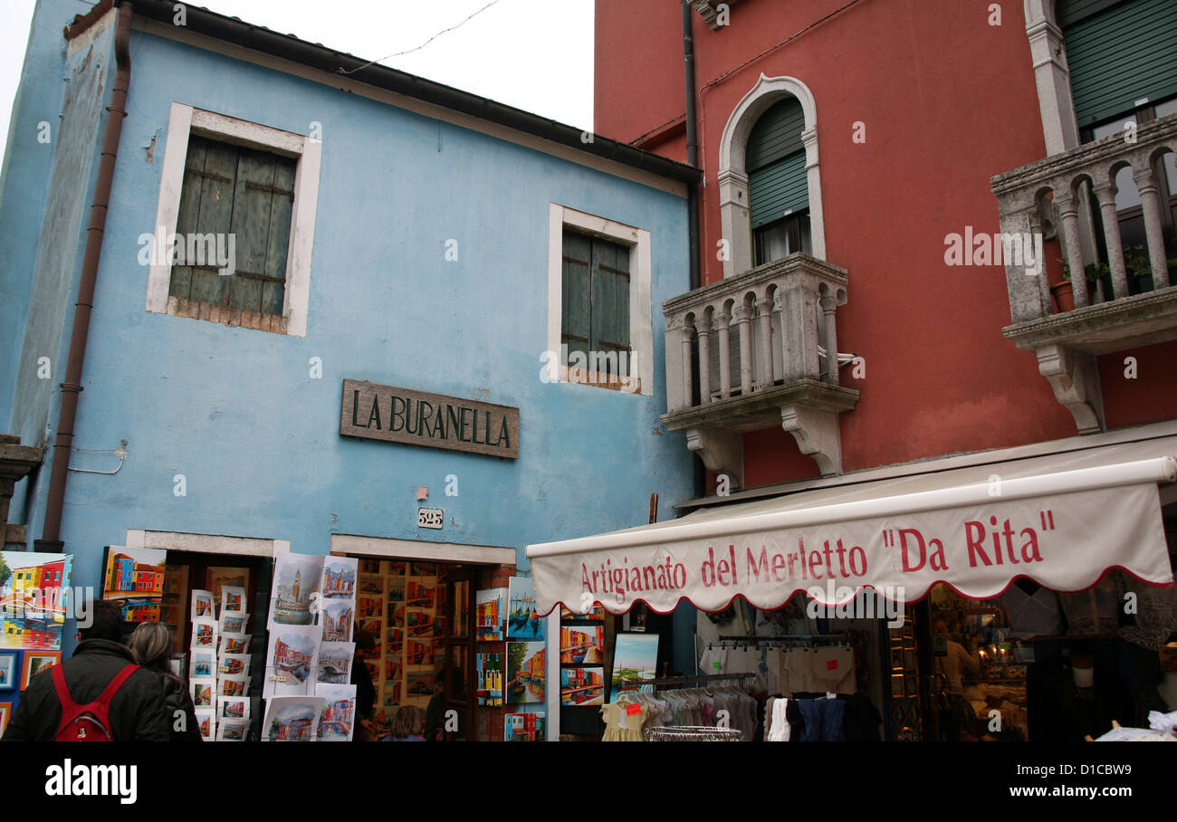 Shops and buildings, Venice, Italy Stock Photo - Alamy