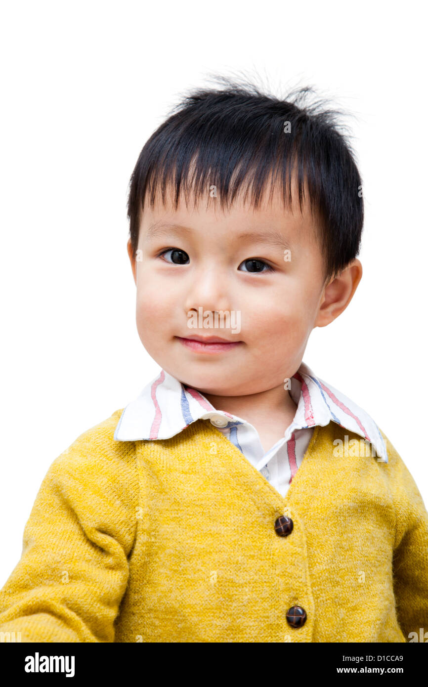 Asian boy portrait, isolated on white Stock Photo - Alamy
