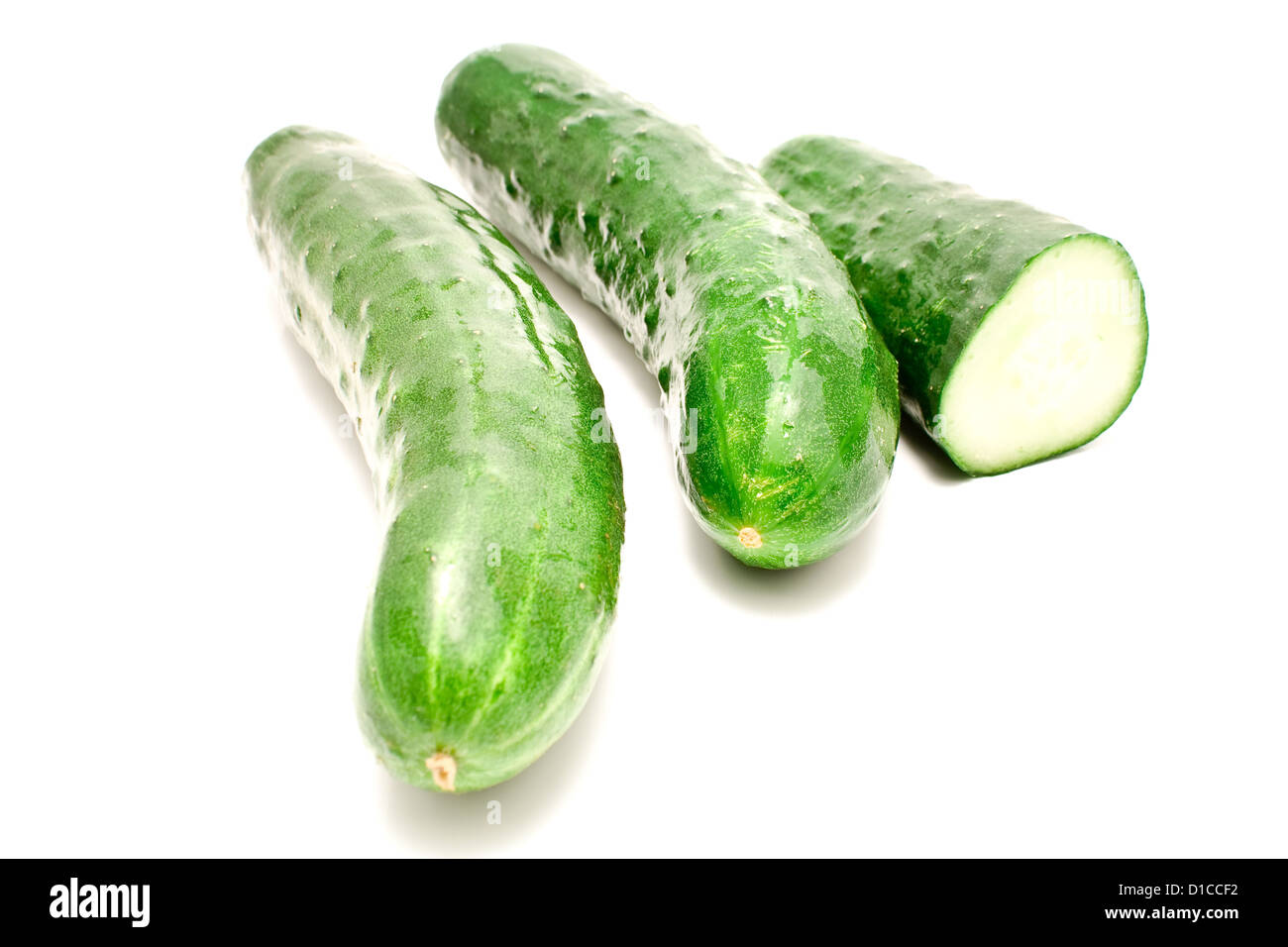 Cucumbers isolated on white Stock Photo - Alamy