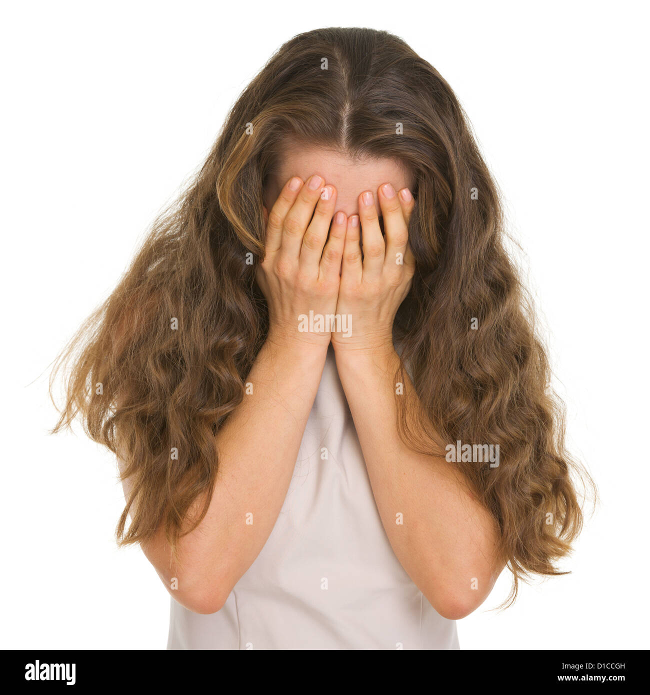 Portrait of woman crying Stock Photo - Alamy