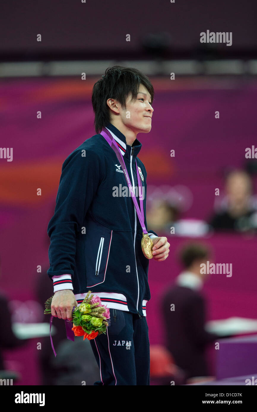 Kohei Uchimura (JPN) gold medlist in the Men's Individual All-Around at ...