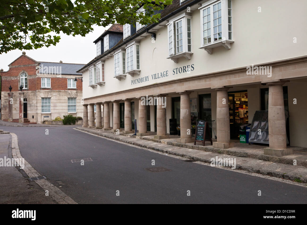 A traditionally styled village shop in Poundbury. The town is inspired ...
