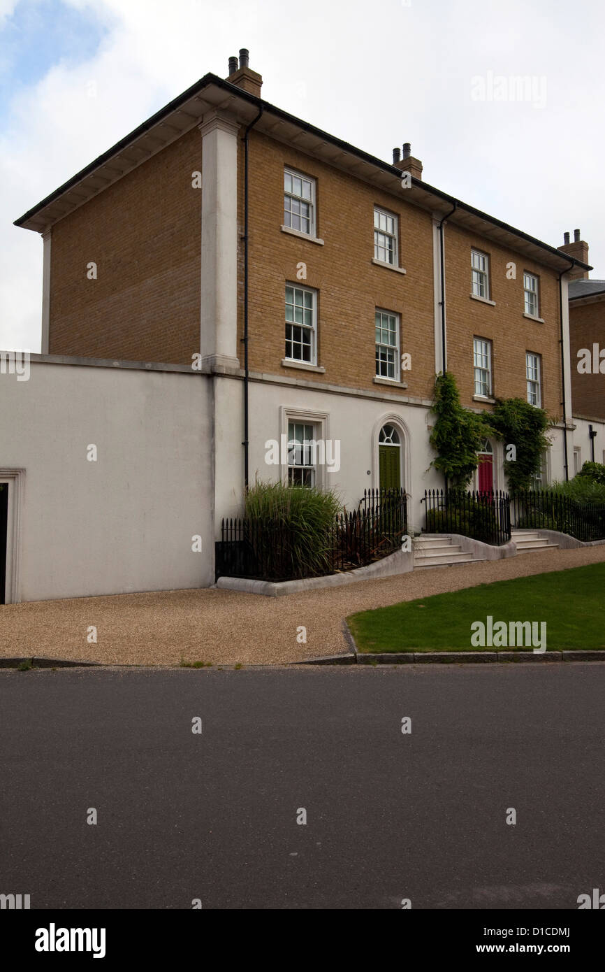 A traditionally styled building in Poundbury, Dorset. The town is ...