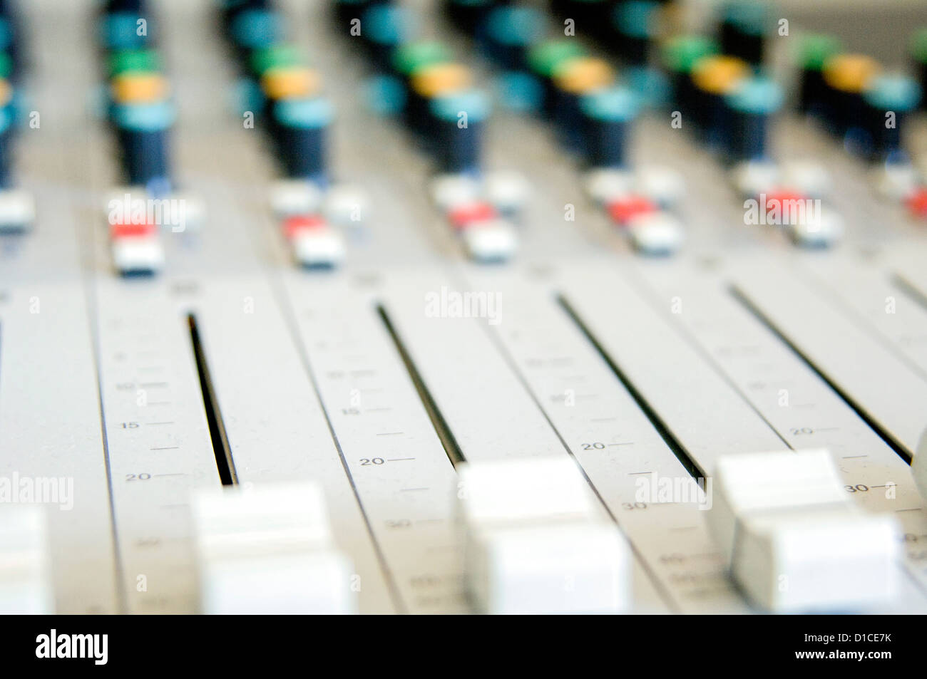Mixing Console with Buttons and Controllers Stock Photo - Alamy