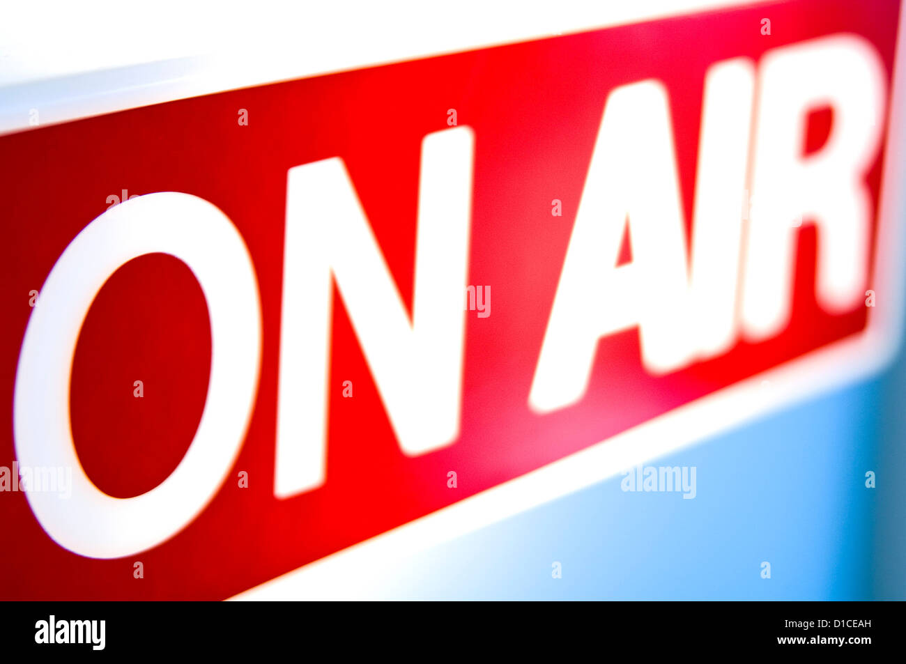 On Air - Sign in Radio Station Stock Photo - Alamy