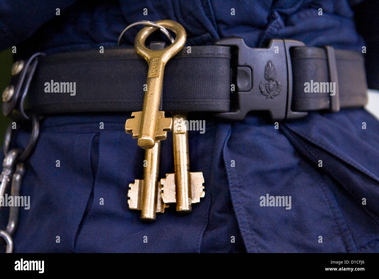 Italy, Bollate penitentiary. Prison guard Stock Photo - Alamy
