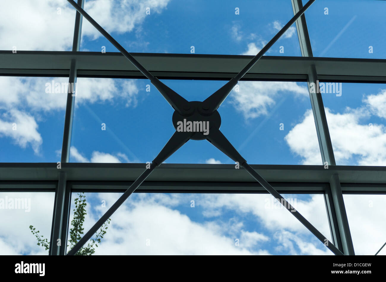 Metal brace to support building Stock Photo - Alamy