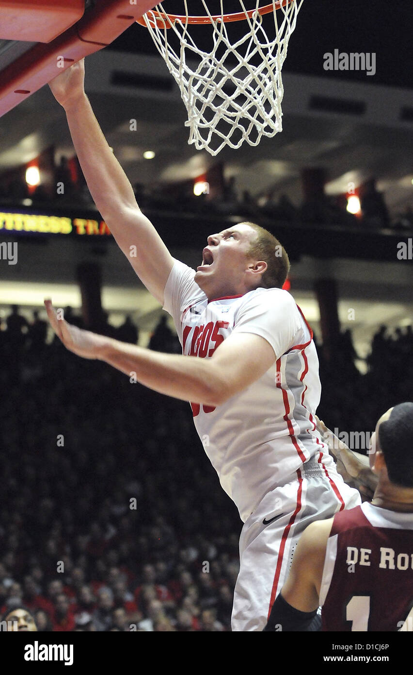 Dec. 15, 2012 - Albuquerque, NM, U.S. - UNM's # 53 Alex Kirk puts up ...