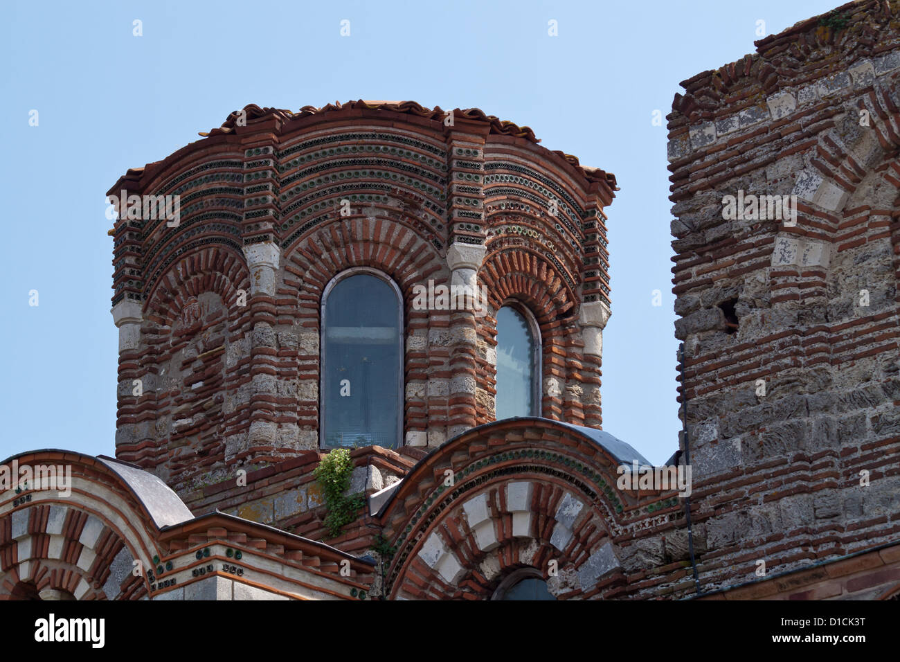 Typical old Buildings in the Old Town of Nessebar, Bulgaria Stock Photo ...