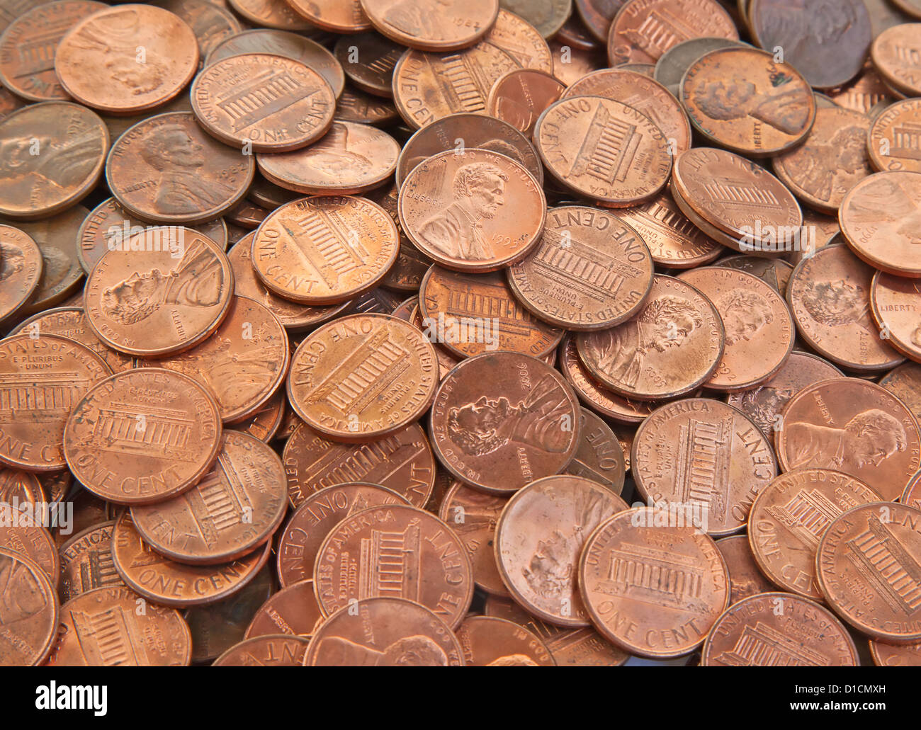 Huge pile of the US coins Stock Photo - Alamy
