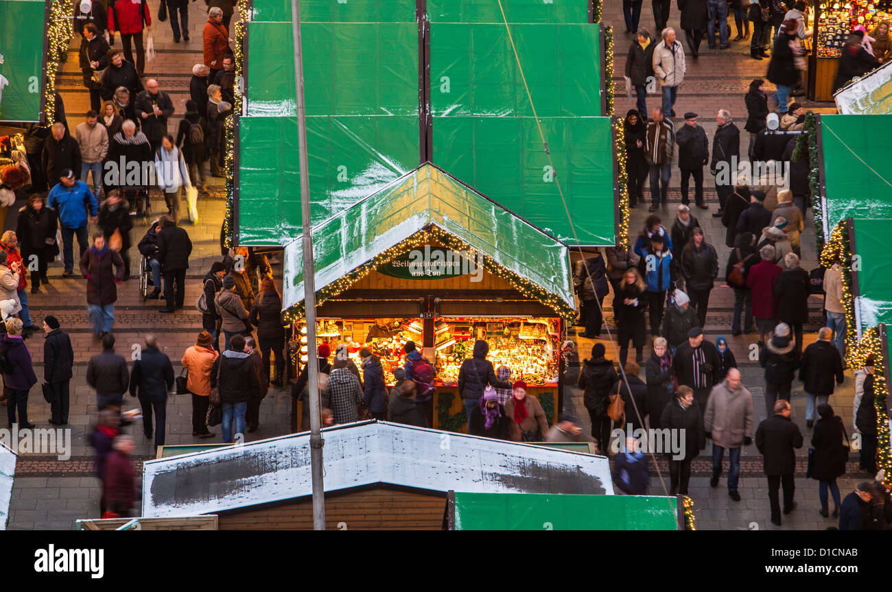 Christmas market in the city center of Essen, Germany, Europe Stock ...