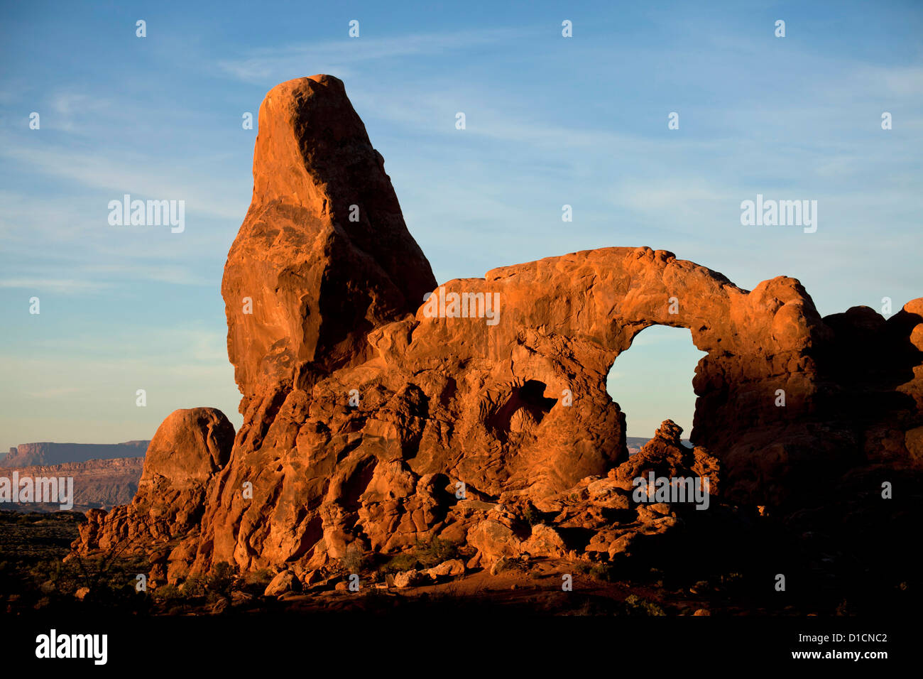 Turret Arch at Arches National Park just outside of Moab, Utah, United ...