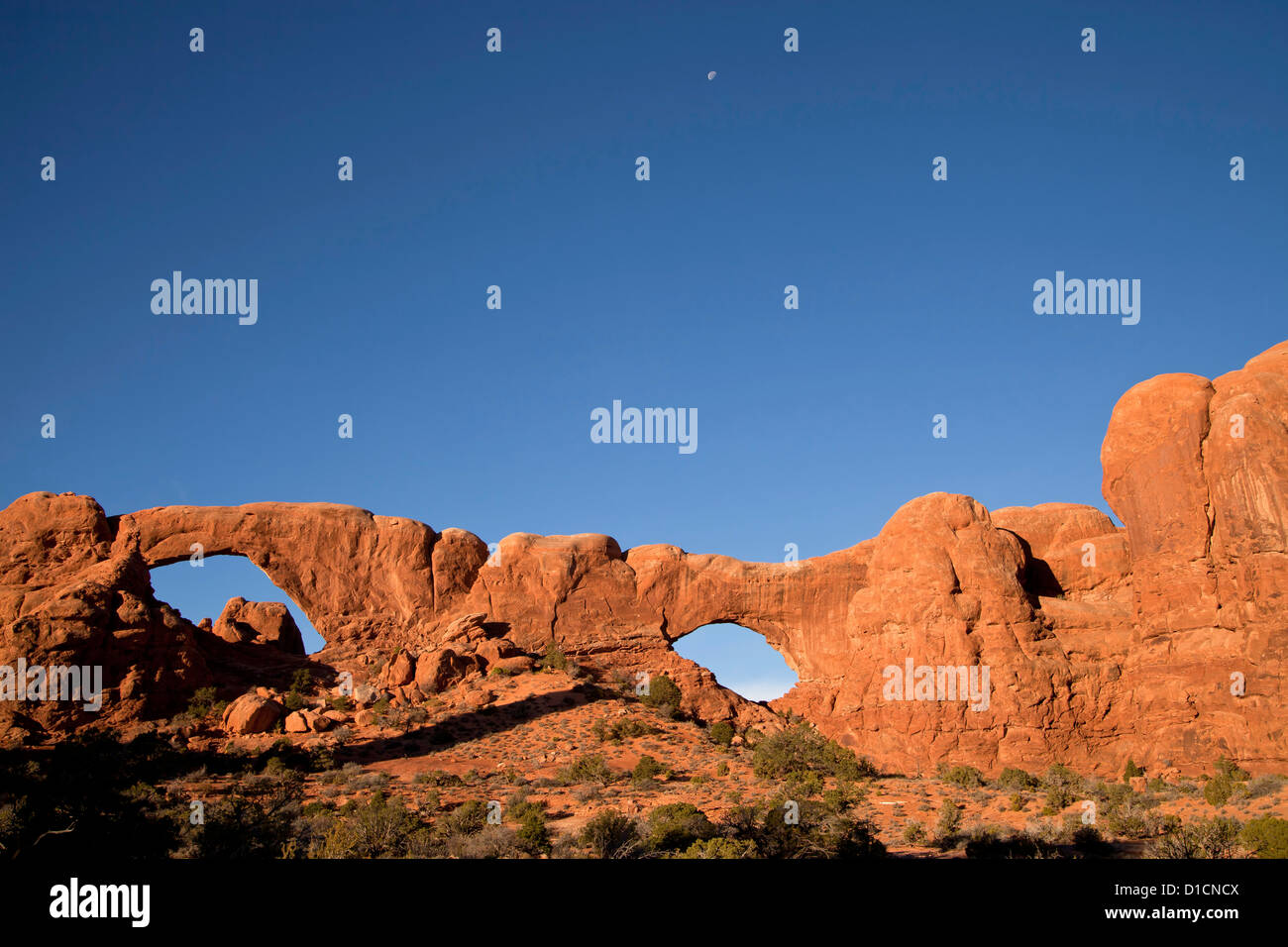 arches North and South Window at Arches National Park just outside of ...
