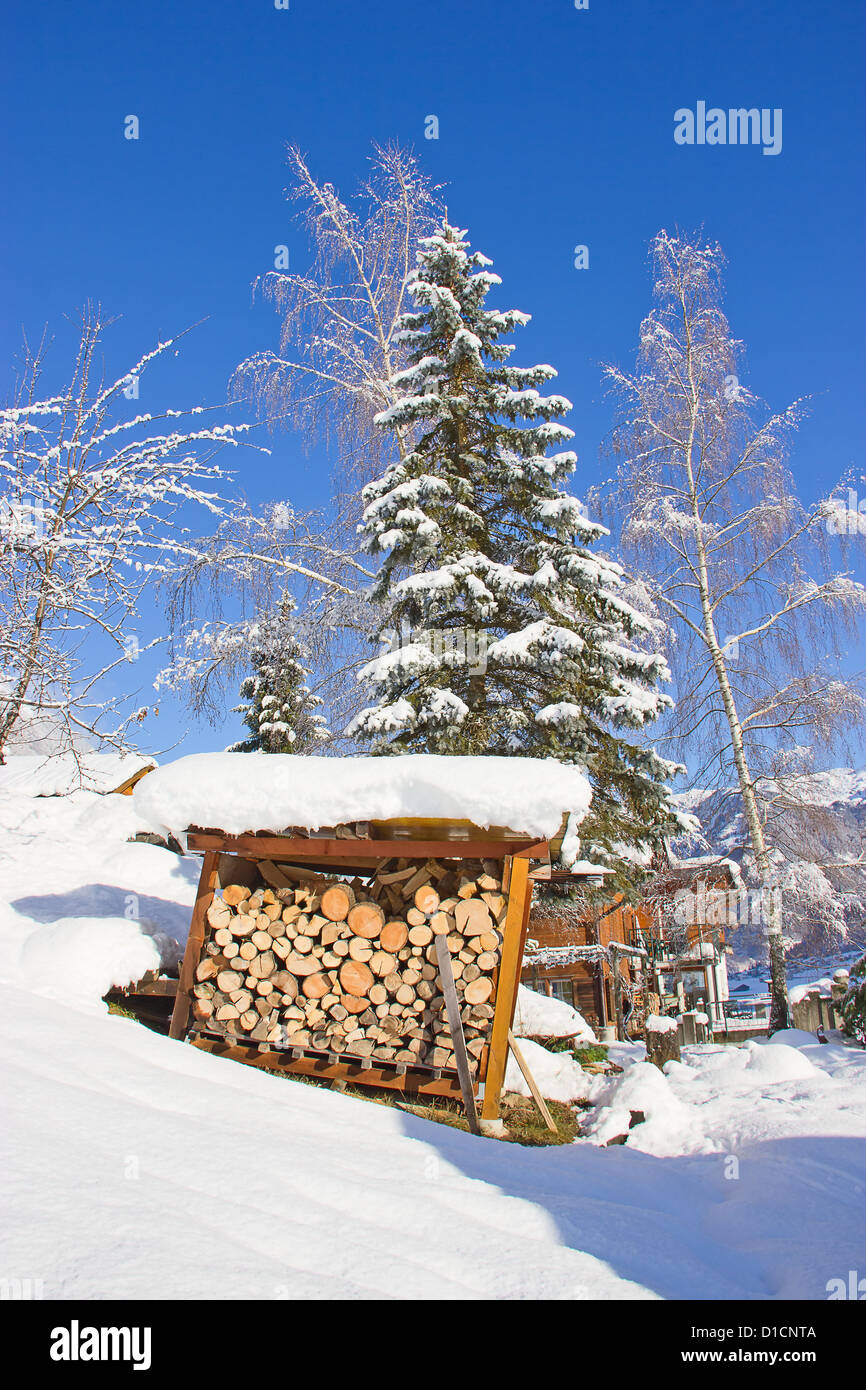 Winter in the swiss alps, Switzerland Stock Photo - Alamy