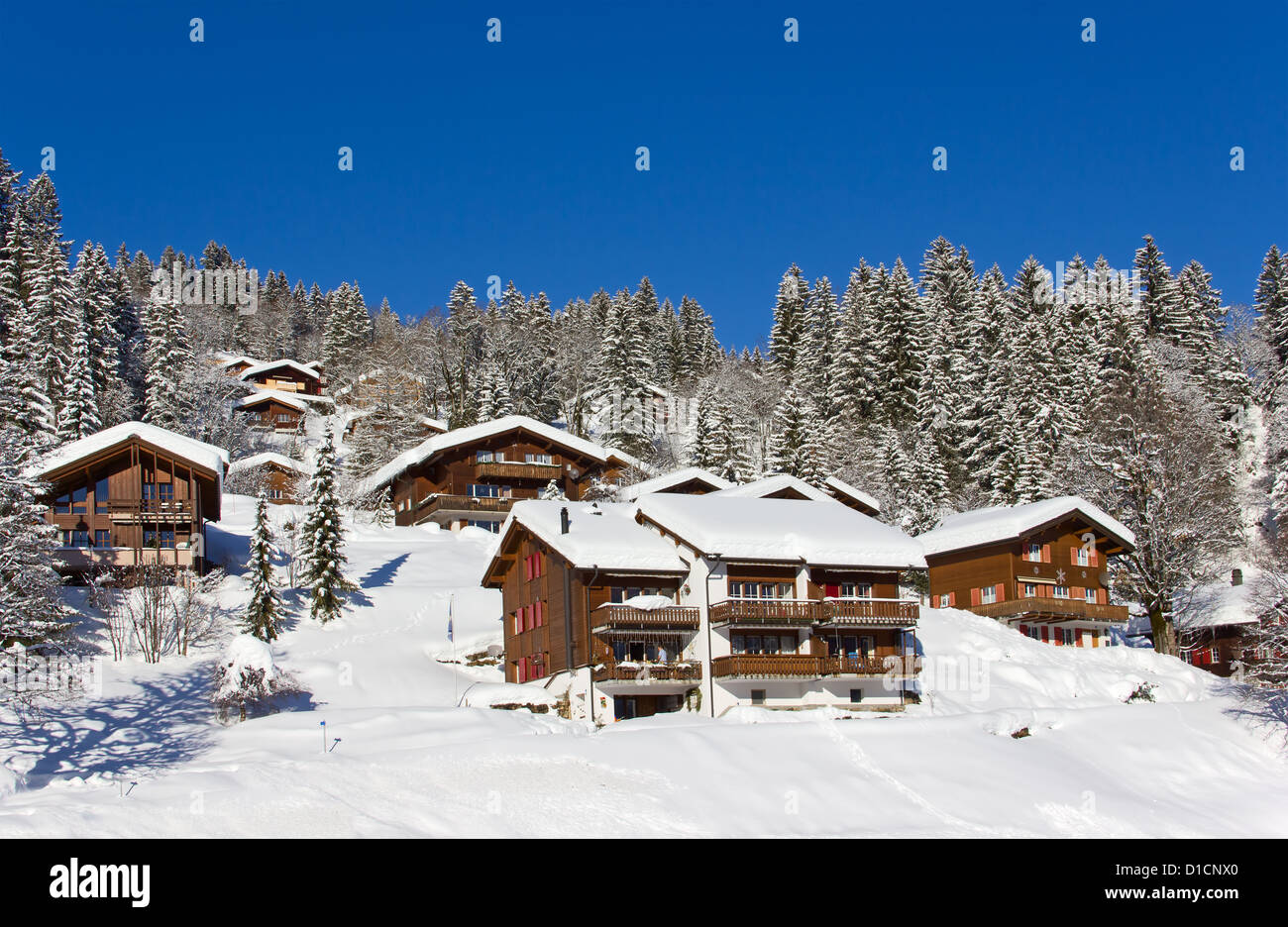 Winter in the swiss alps, Switzerland Stock Photo - Alamy