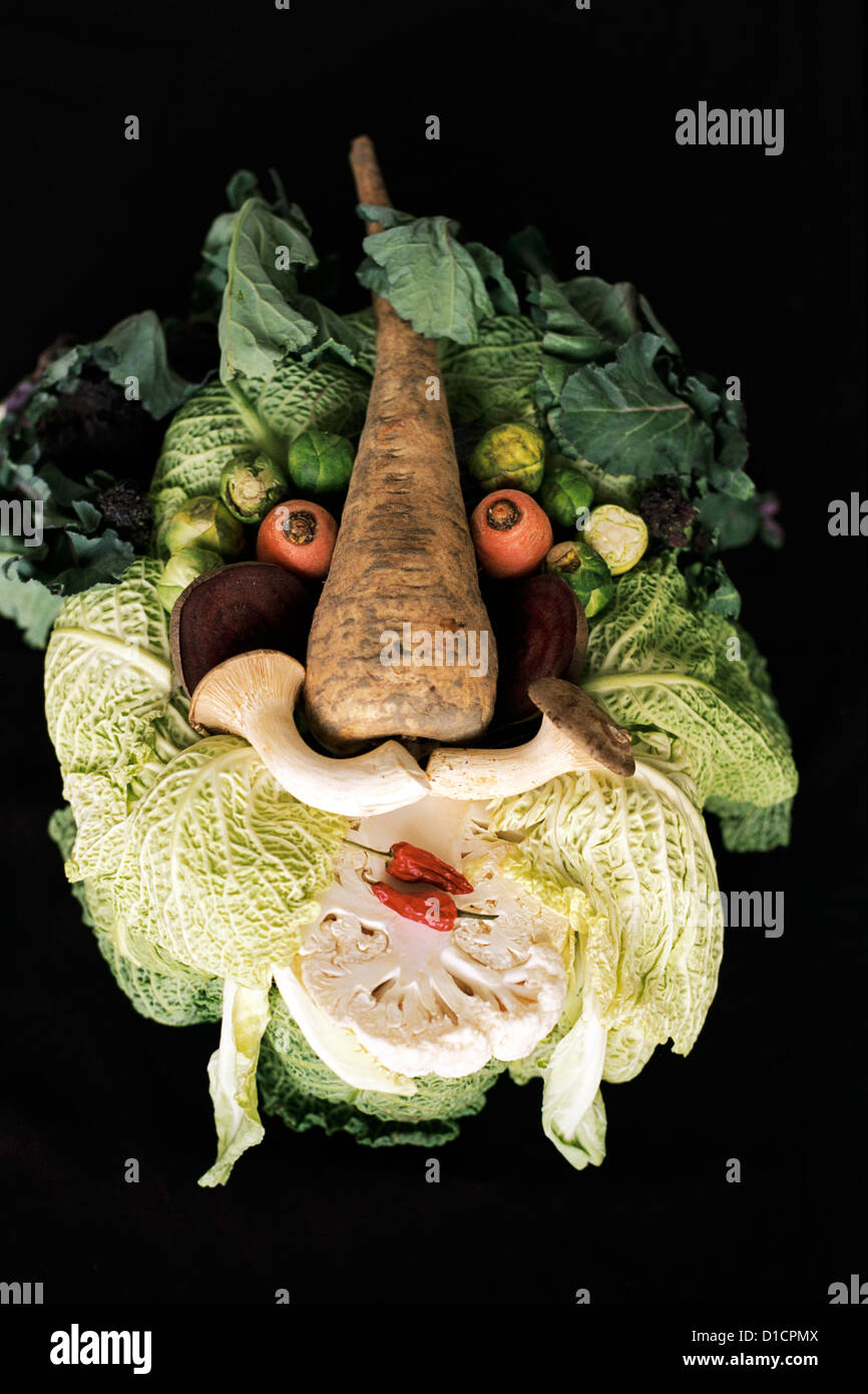 Vegetable face nobody hi-res stock photography and images - Alamy