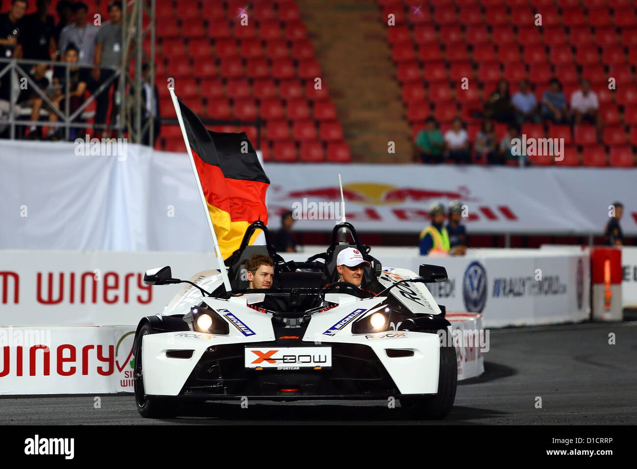 15.12.2012. Bangkok, THAILAND; Michael Schumacher and Sebastian Vettel ...