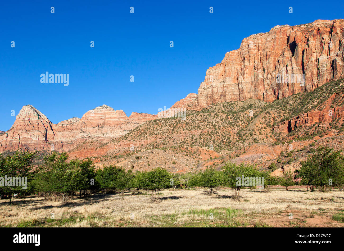 Zion NP as Seen from Springdale, Utah Stock Photo - Alamy