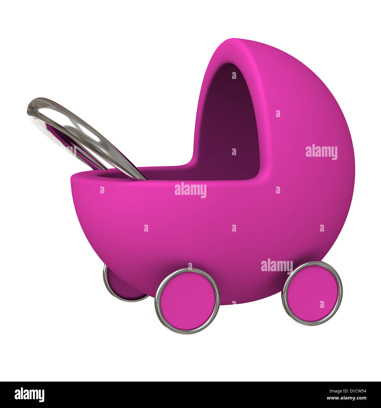 Pink baby carriage 3d Stock Photo - Alamy