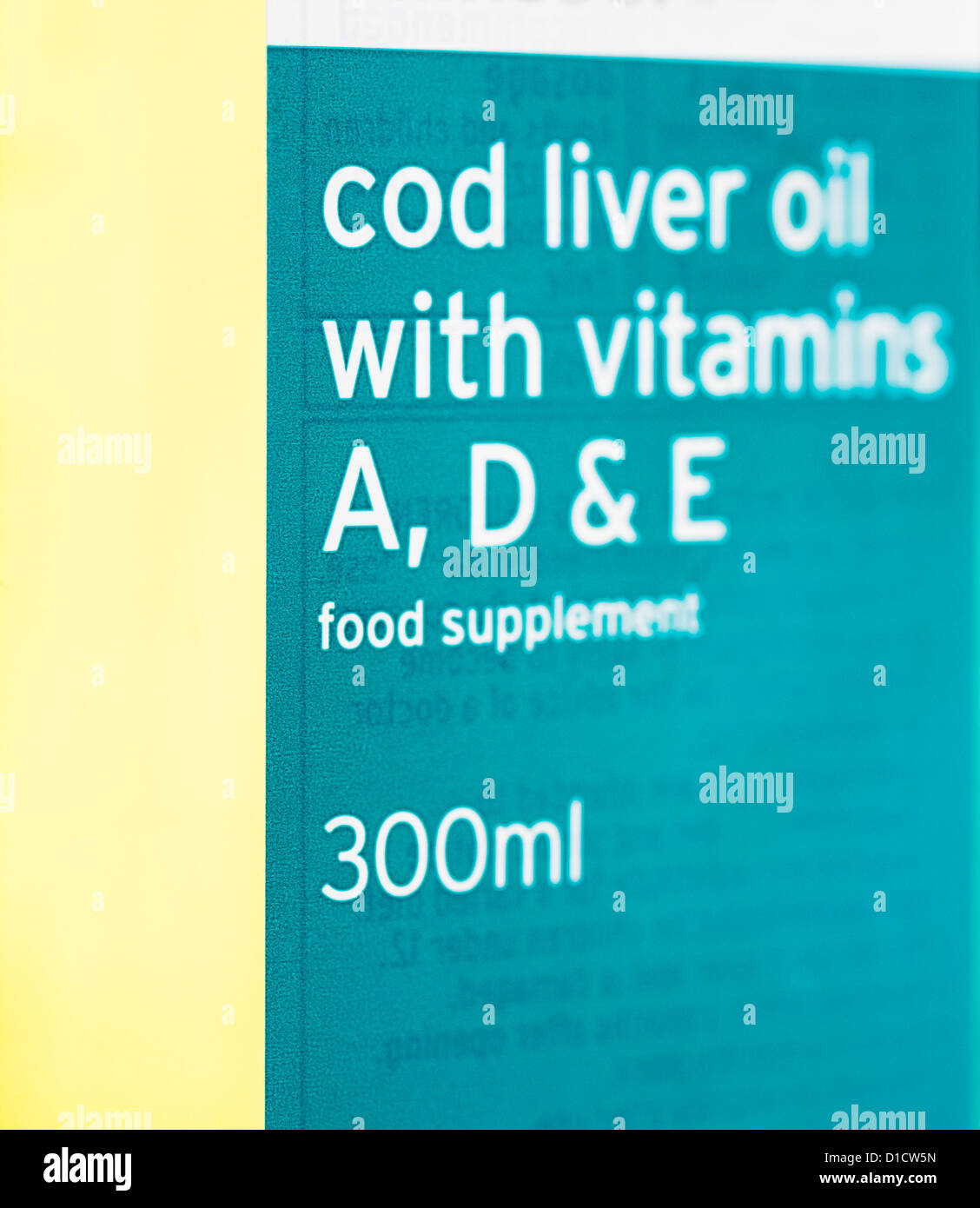 Cod liver oil bottle label hi-res stock photography and images - Alamy