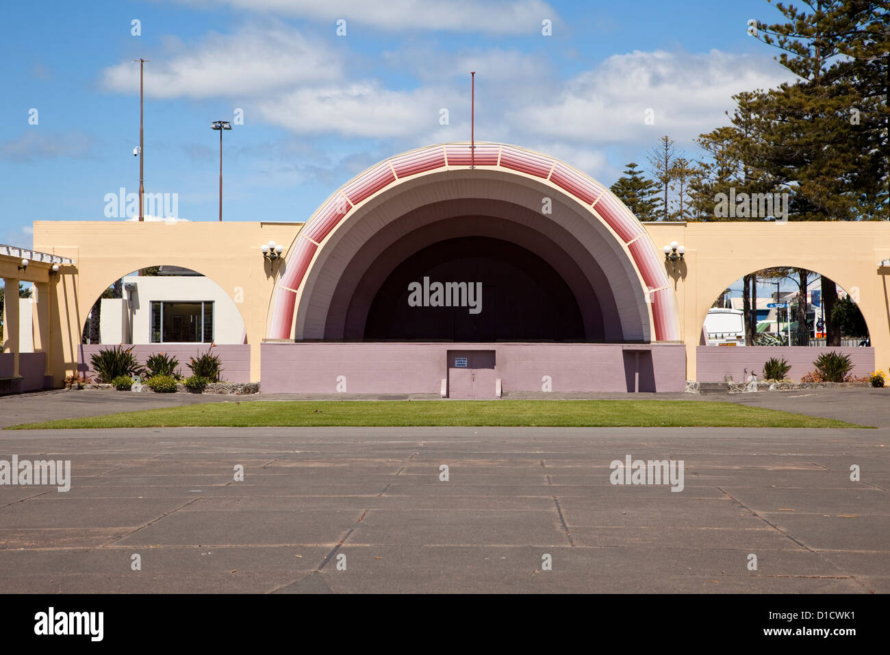 "Sound Shell" Outdoor Theater, Napier, north island, New Zealand Stock ...