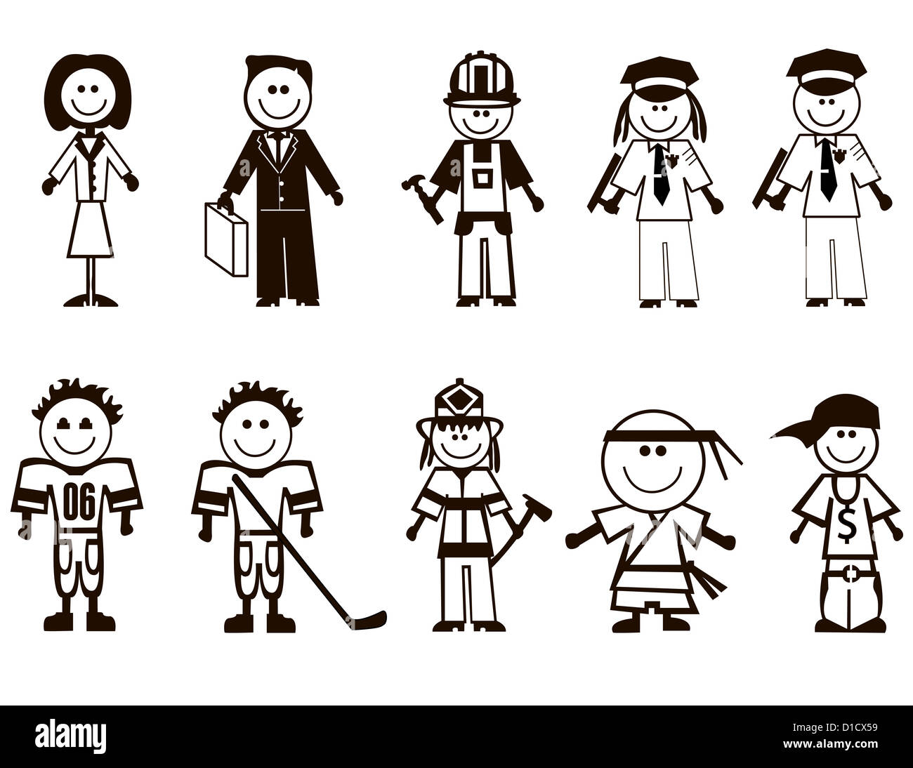Career people symbols Cut Out Stock Images & Pictures - Alamy