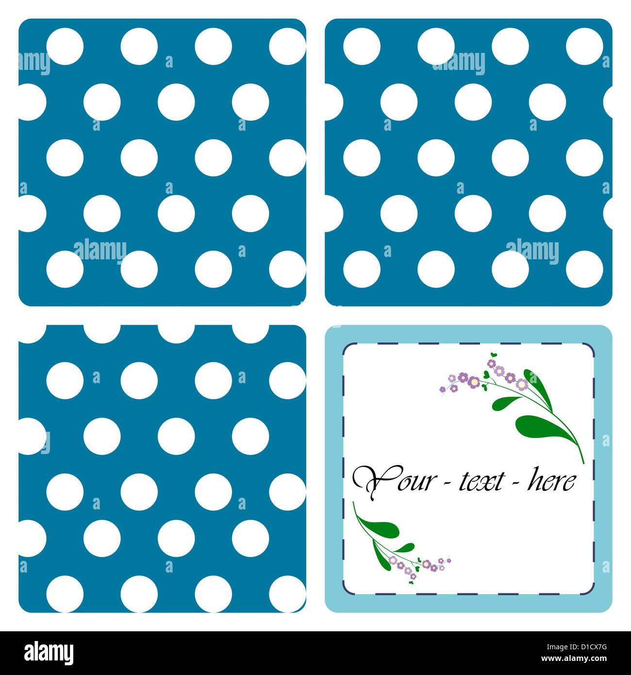 Nice card with pattern on the blue background Stock Photo - Alamy