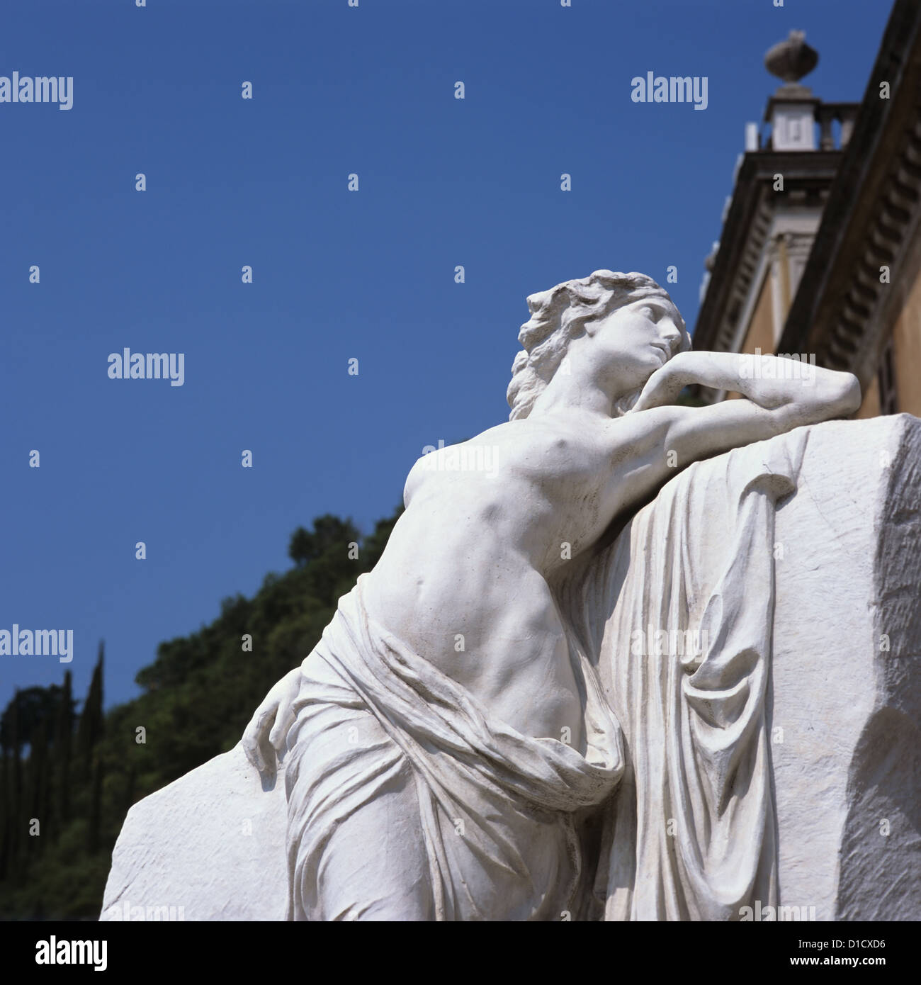 Toscolano-Maderno, Italy, female statue on the tomb of Giuseppe ...