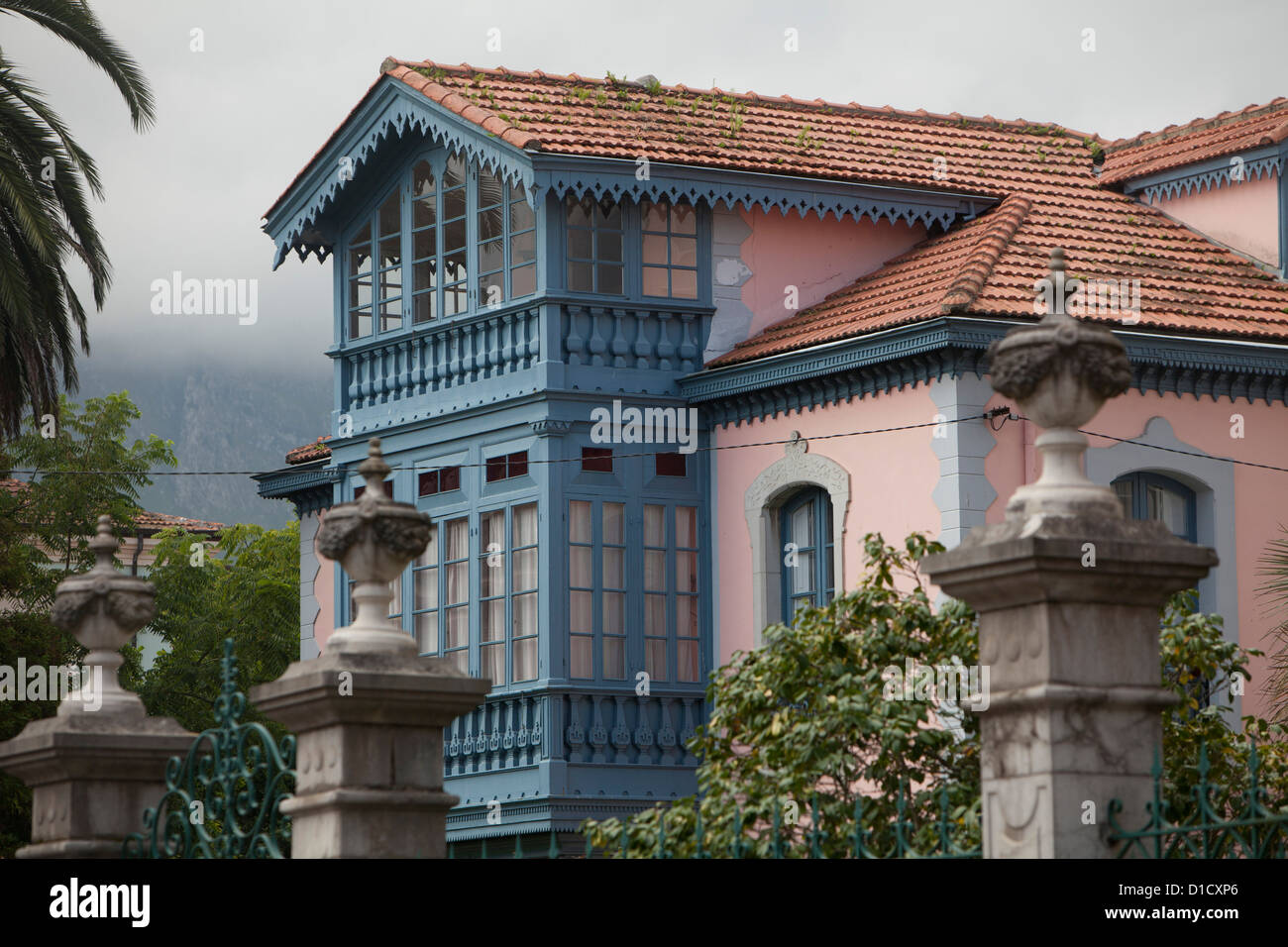 Facade of an Indian house in Asturas Stock Photo - Alamy