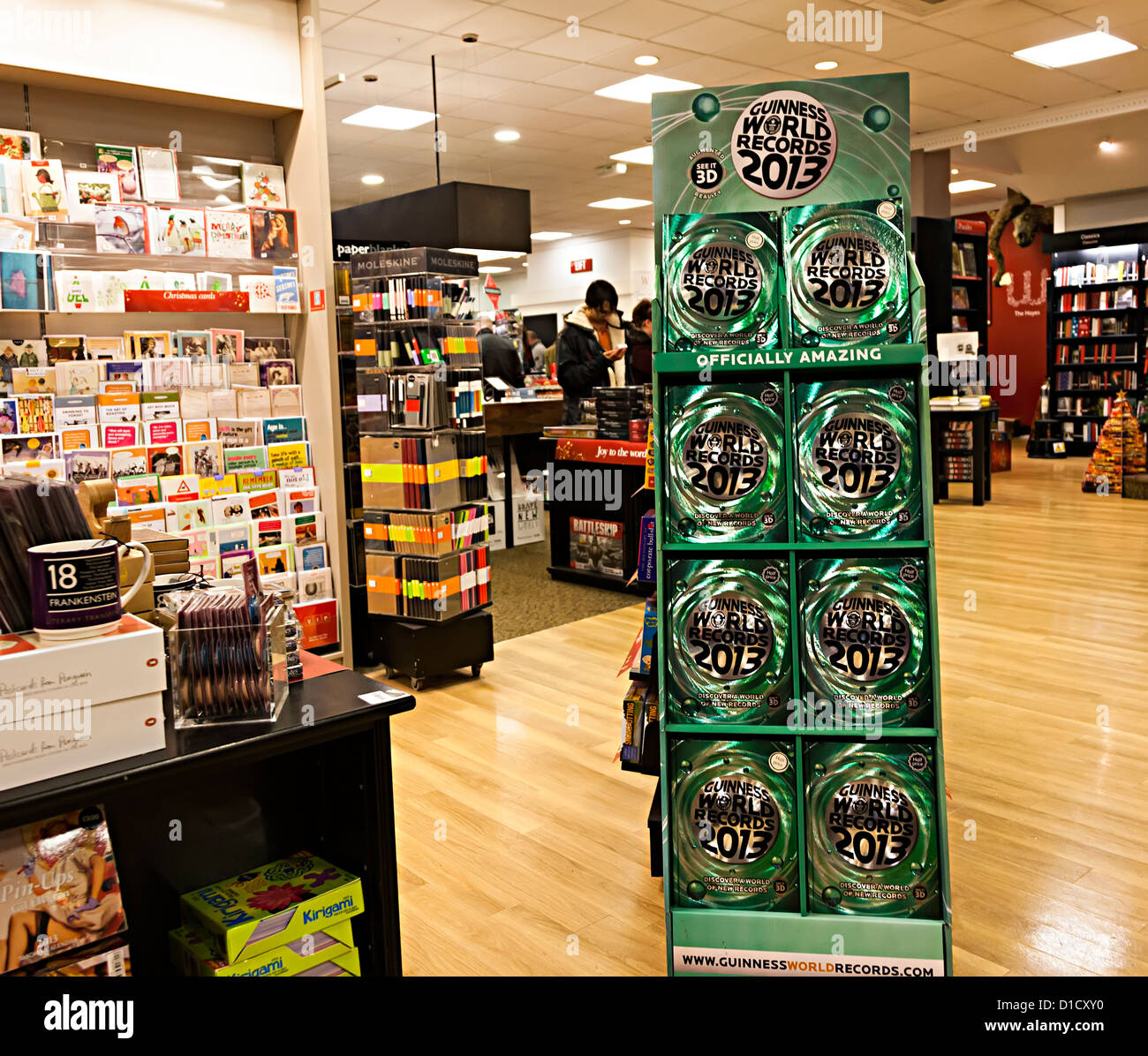 Guinness World Records 2013 Book In Stand On Sale In Shop Cardiff