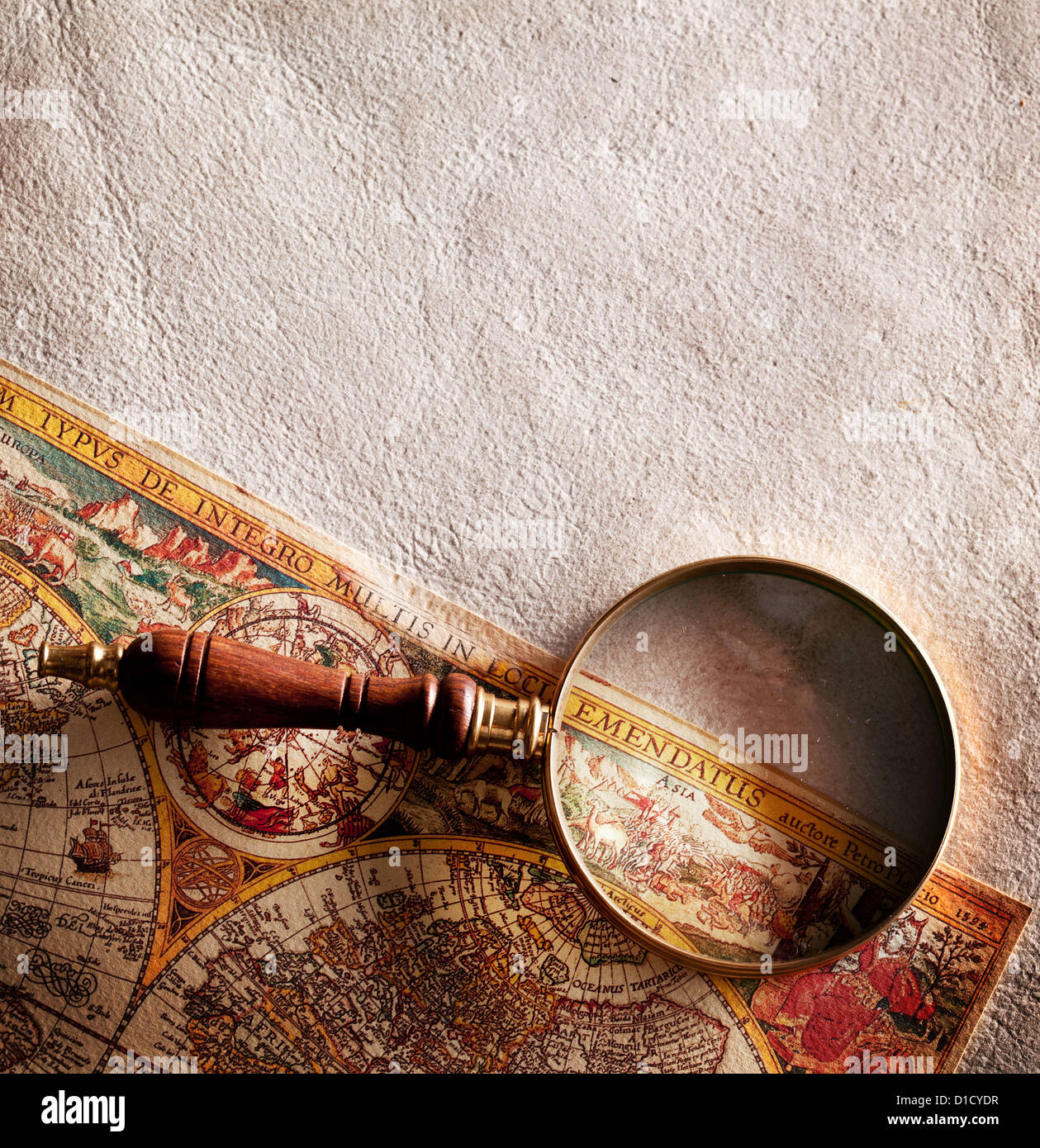 Map maps magnifying glass hi-res stock photography and images - Alamy