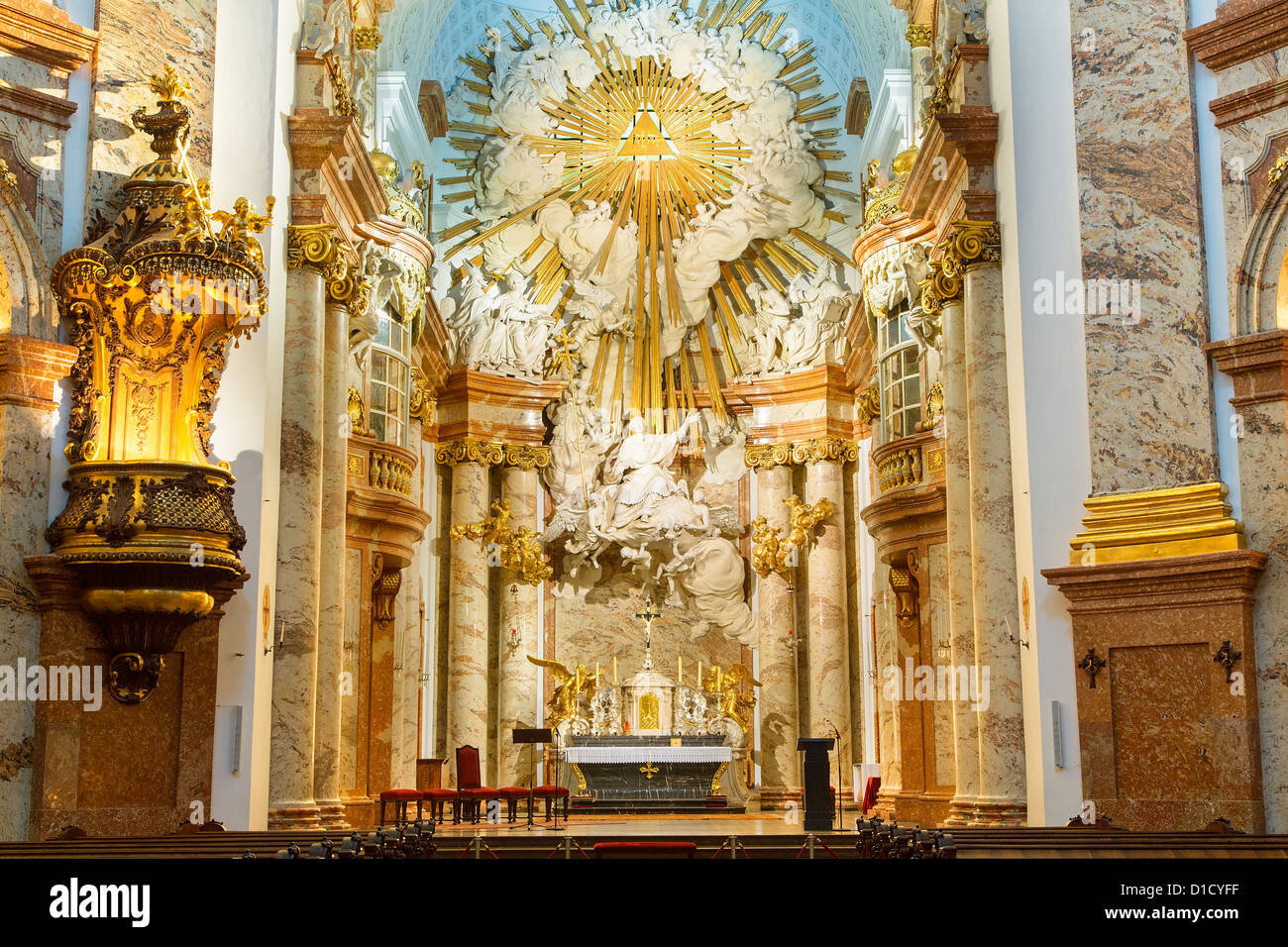 Karlskirche vienna interior hi-res stock photography and images - Alamy