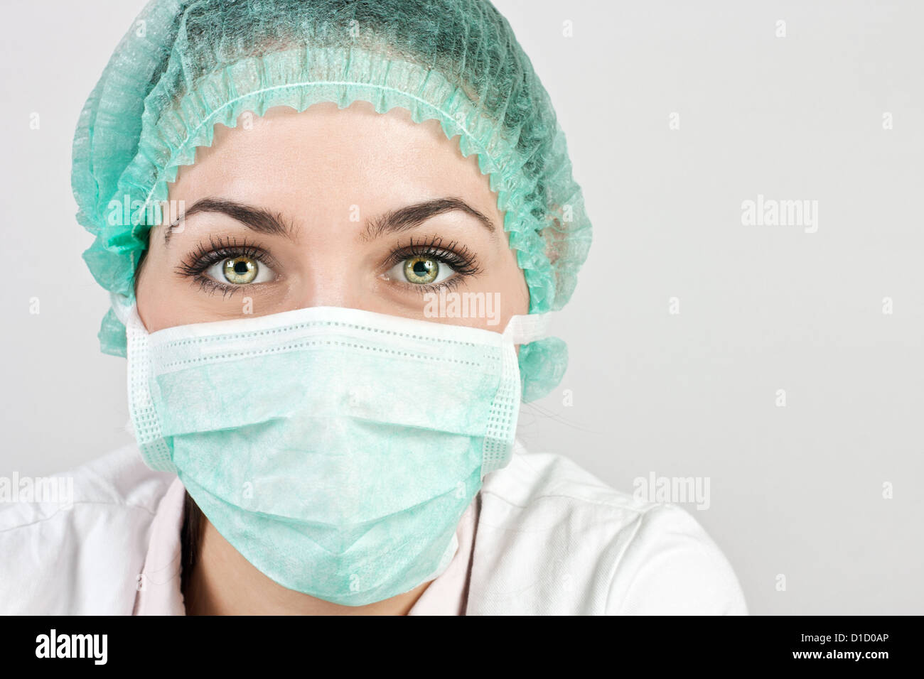 Closeup portrait of female a medical professional surgeon Stock Photo ...