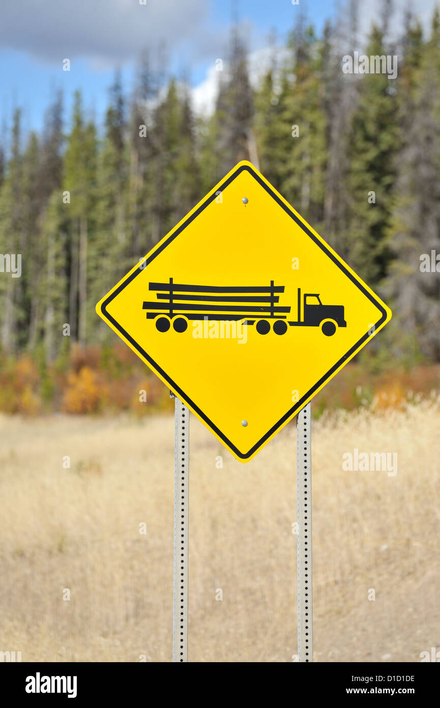 Warning sign, British Columbia, Canada Stock Photo - Alamy