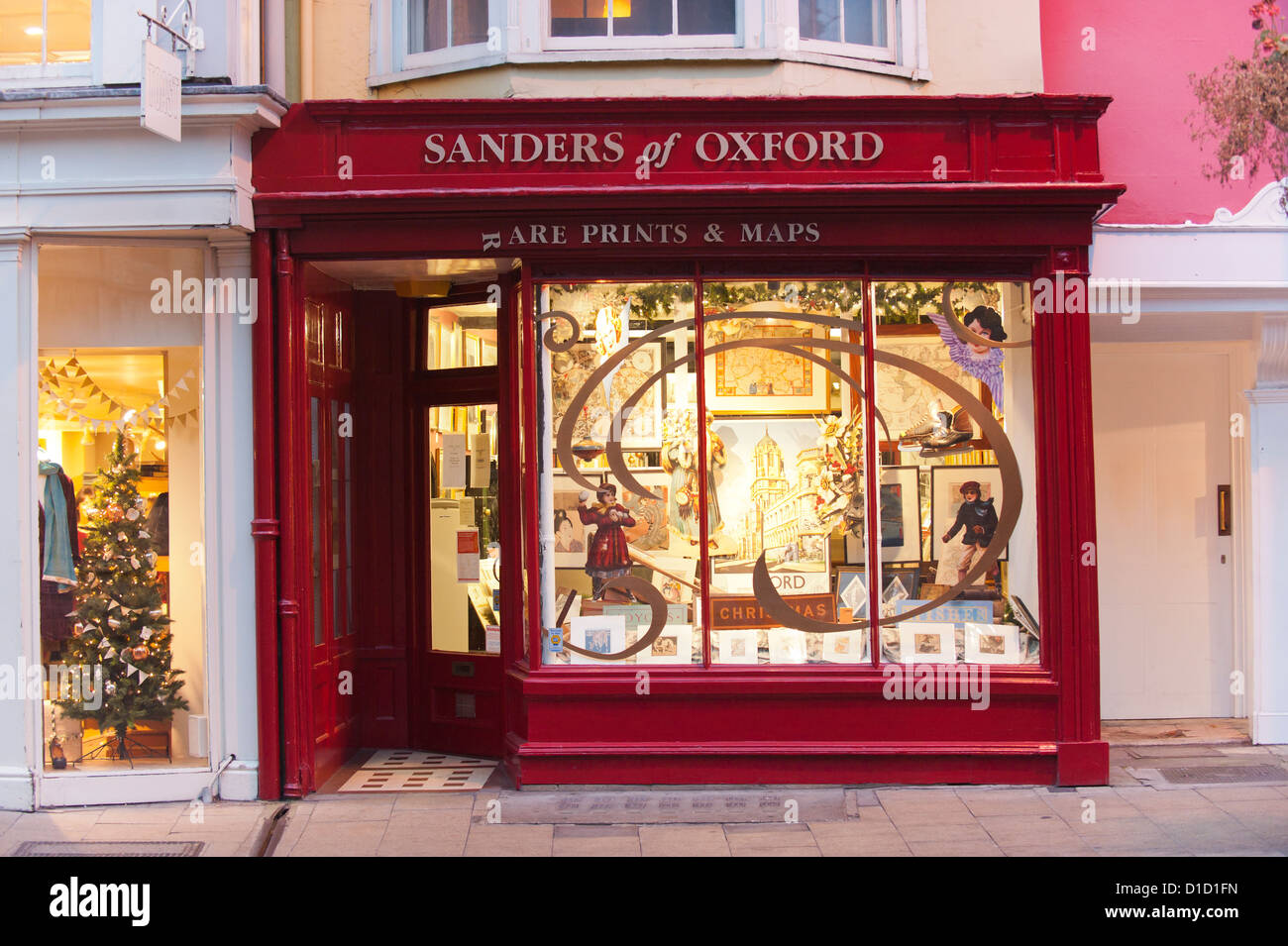 Sanders print and map shop, Oxford, UK Stock Photo - Alamy