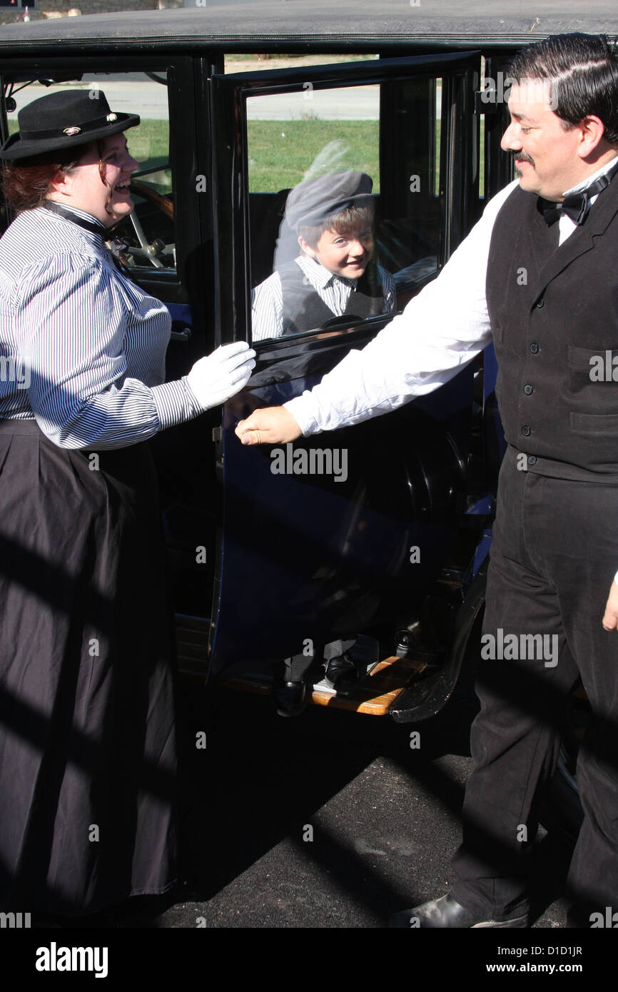 A family getting into a 1925 Dodge Brothers car Stock Photo - Alamy