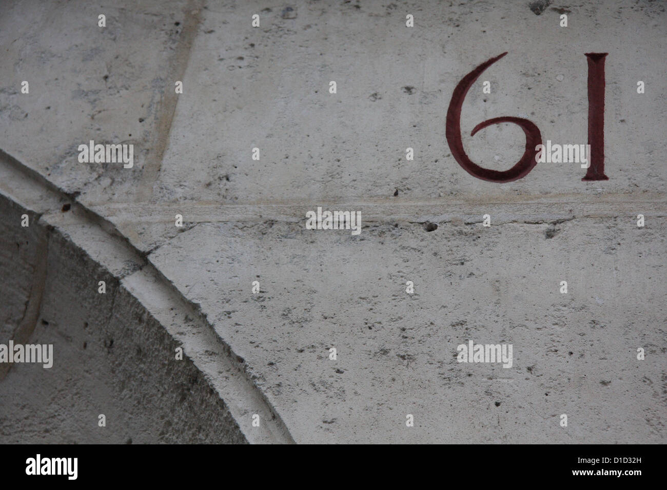 House number 61 sign hi-res stock photography and images - Alamy