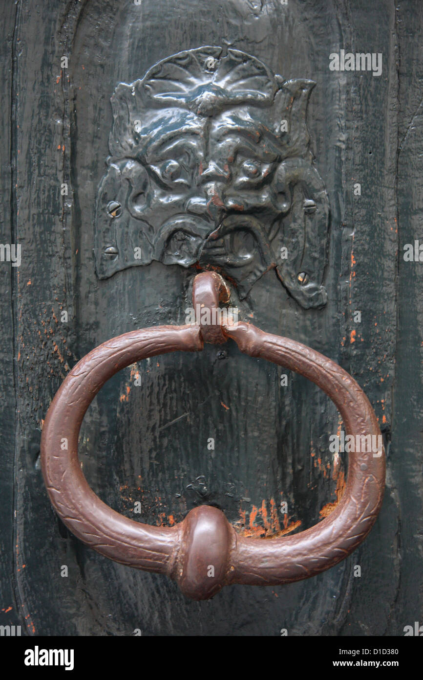 Ancient door knocker Stock Photo - Alamy