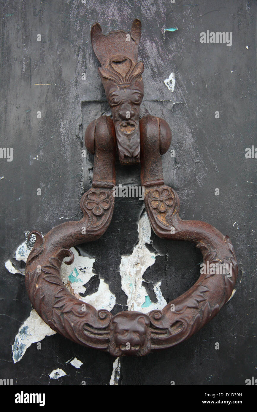 Ancient door knocker Stock Photo - Alamy