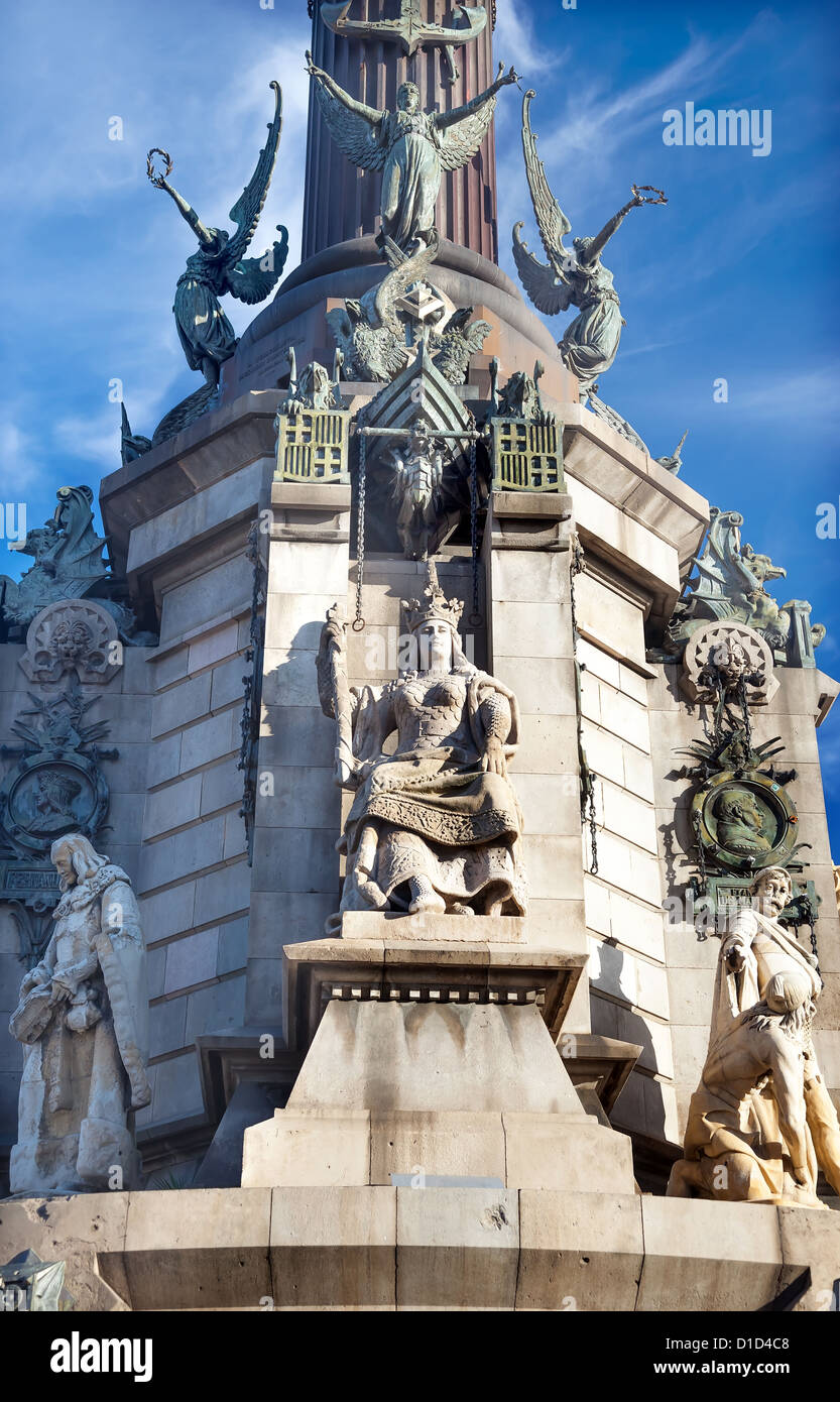 Queen Isabella Statue, Columbus Monument, Monument A Colom, Barcelona ...
