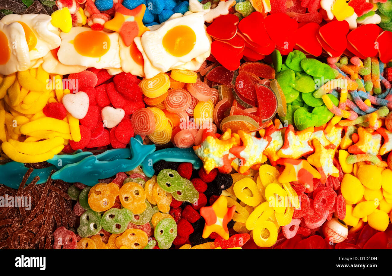 Spanish Candy in the Shape of Different Food Shapes, Barcelona, Spain ...