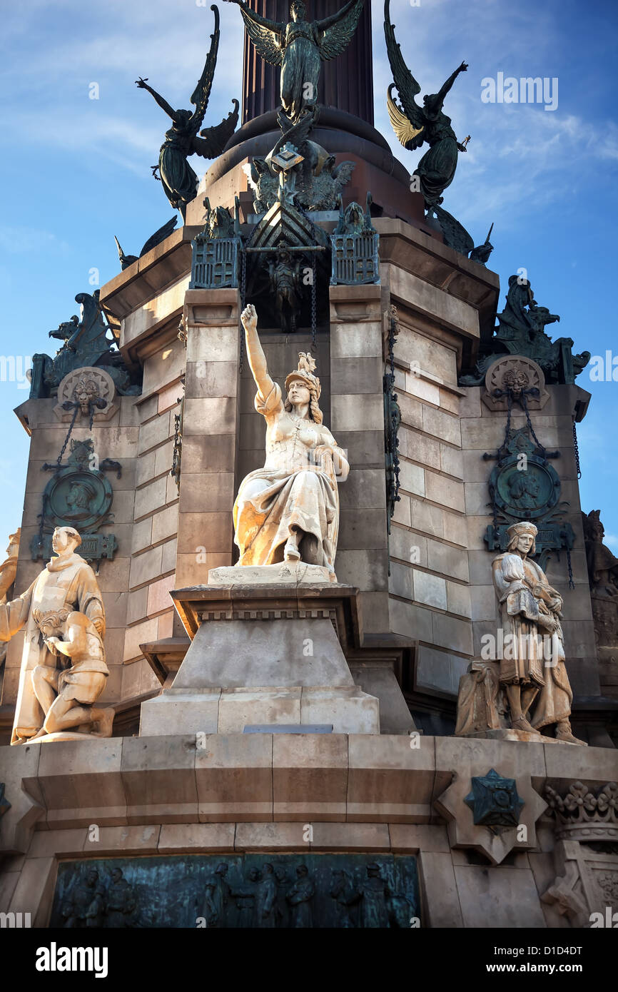 Columbus Monument, Monument A Colom, Victory Statue, Barcelona, Spain ...