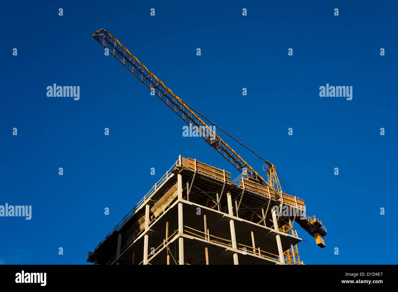 A tower construction crane on a building site in downtown Halifax, Nova ...
