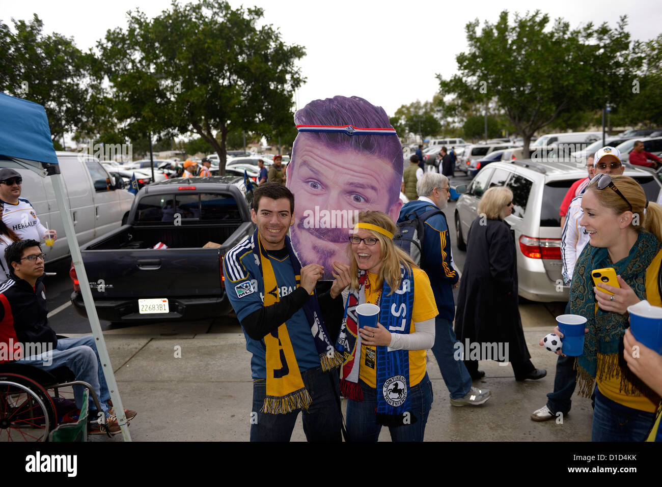 La galaxy football fans beckham hi-res stock photography and images - Alamy