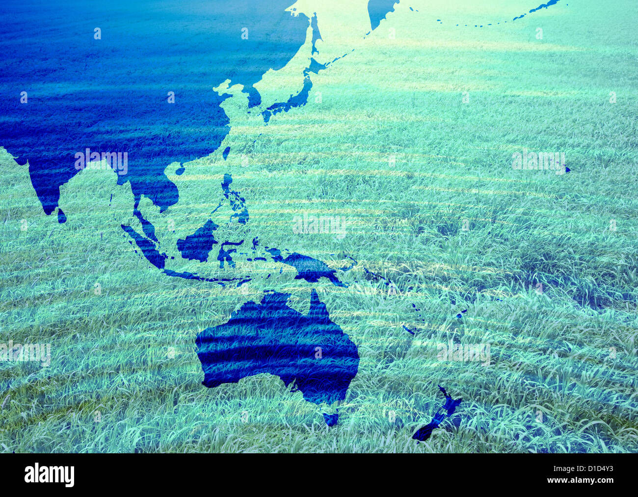 World map and grassland image Stock Photo - Alamy