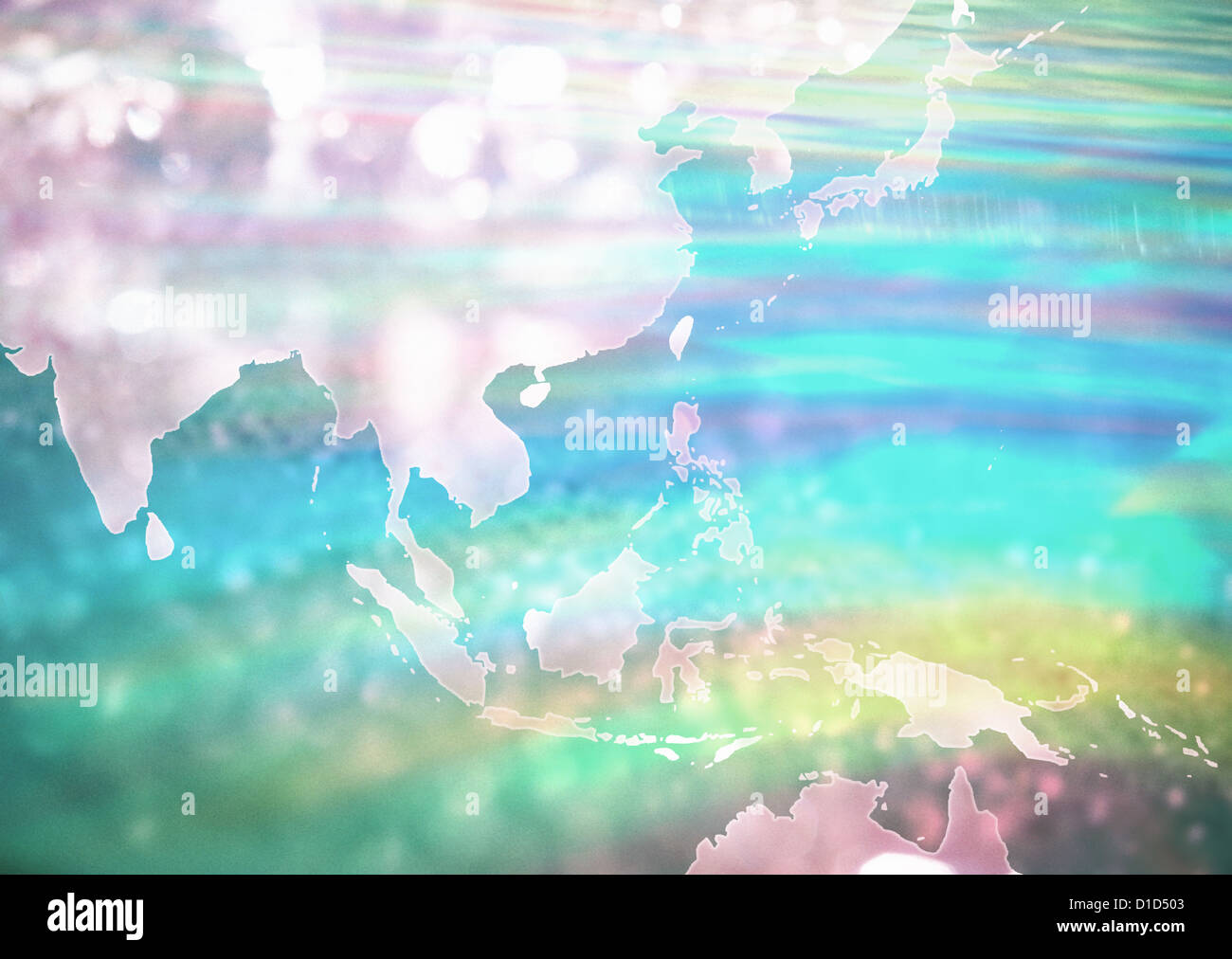 World map and surface of water Stock Photo - Alamy