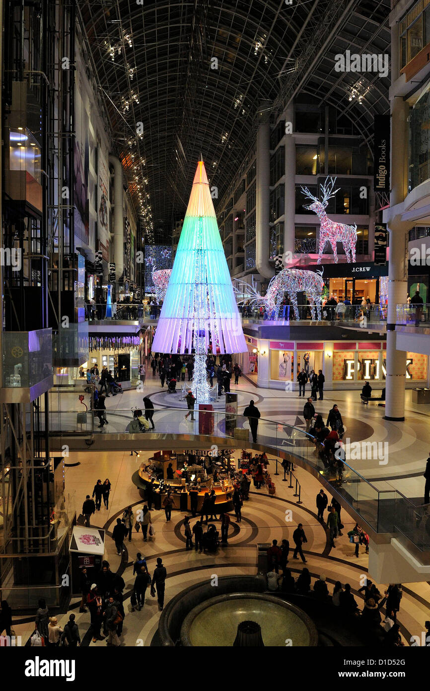 Christmas decorations at Toronto's Eaton Centre featuring a new one-of ...