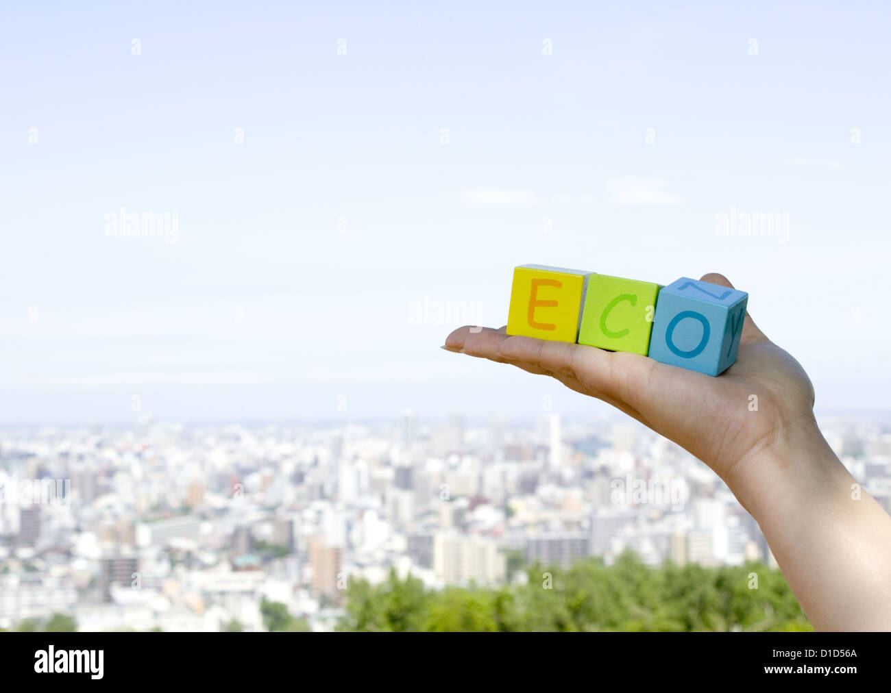 Cityscape hand holding blocks of hi-res stock photography and images ...